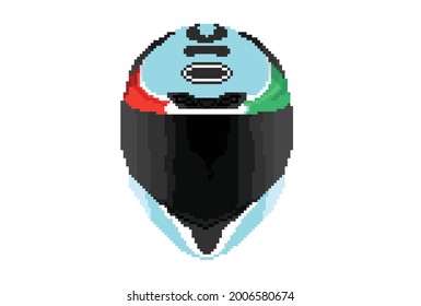 Full Face Helm Pixel Art Style Stock Vector (Royalty Free) 2006580674 ...