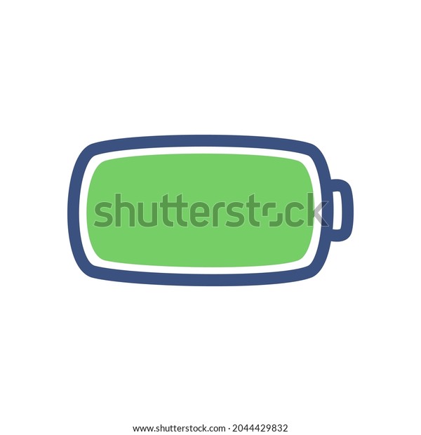 Full Green Battery Symbol Fully Area Stock Vector (Royalty Free ...