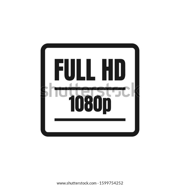 Full Hd Logo Symbol 1080p Sign Stock Vector (Royalty Free) 1599754252 ...