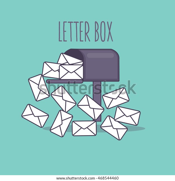 Full Inbox Email Mailbox Letter Box Stock Vector (Royalty Free ...