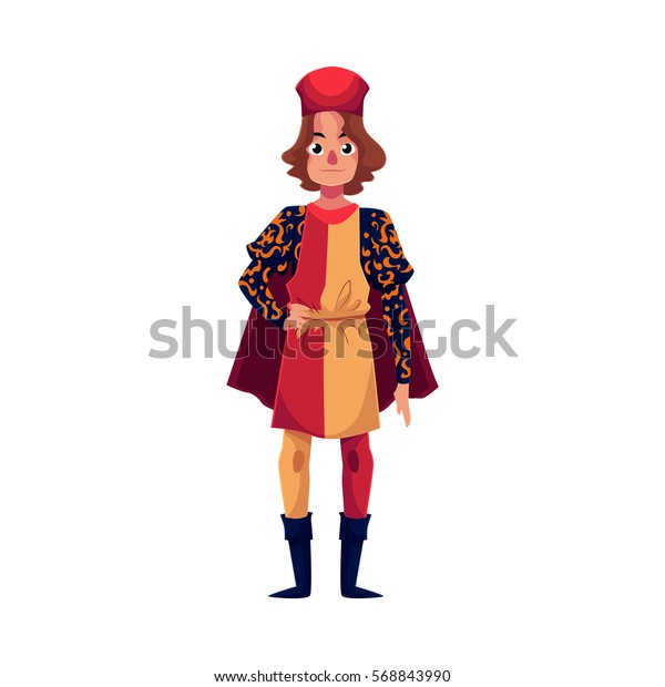 Full Length Portrait Young Italian Man Stock Vector (Royalty Free ...