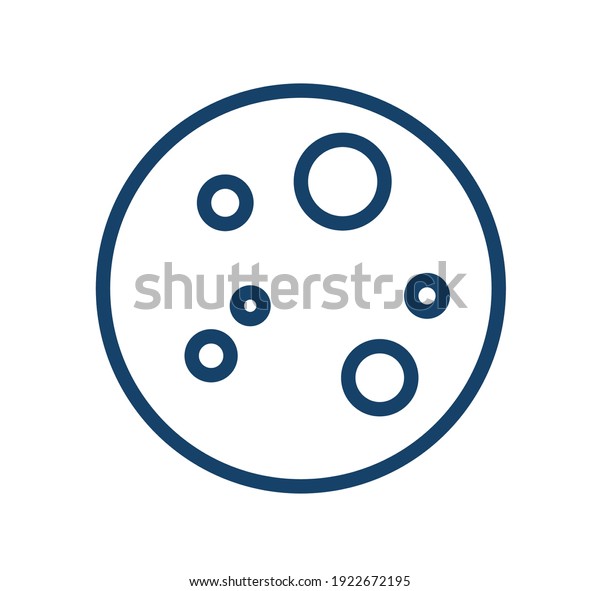 Full Moon Craters Line Art Style Stock Vector (Royalty Free) 1922672195 ...