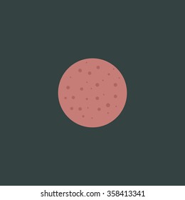 Full Moon Retro Dim Color Vector Stock Vector (Royalty Free) 358413341 ...