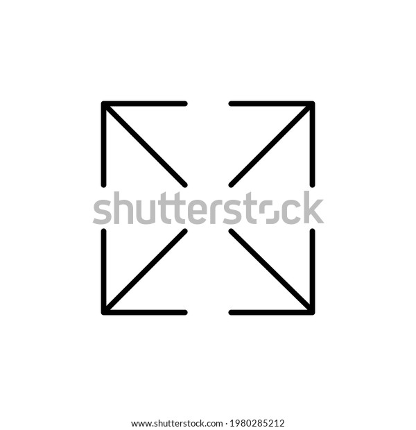 Full Screen Icon Fullscreen Symbol Maximize Stock Vector (Royalty Free ...