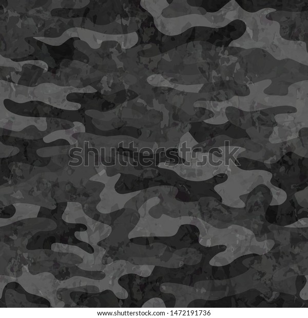 Full Seamless Dirty Army Camouflage Pattern Vector. Military Camo Skin ...
