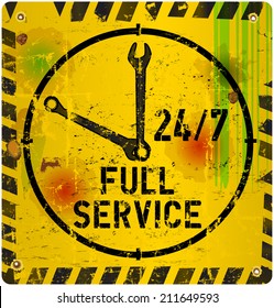 Full Service Sign Vector Illustration Stock Vector (Royalty Free ...