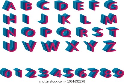 Full Set 3d Letters Numbers Stock Vector (Royalty Free) 1061632298 ...