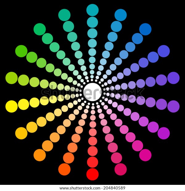 Full Spectrum Color Wheel Stock Vector (Royalty Free) 204840589
