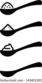 Full Spoon Icon Vector Line Illustration Stock Vector (Royalty Free ...