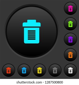 Full Trash Dark Push Buttons Vivid Stock Vector (Royalty Free) 1287500800 | Shutterstock