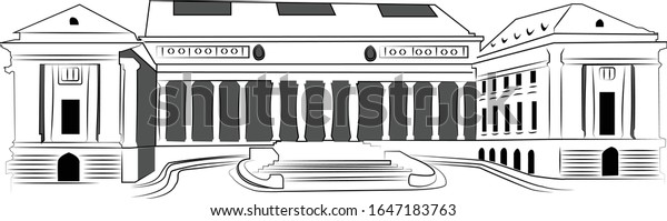 Full Vector Image Trace Palace Culture Stock Vector (Royalty Free ...