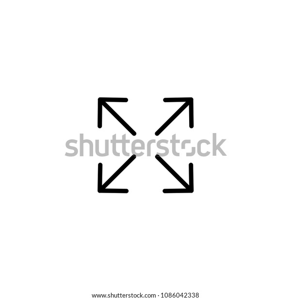 Fullscreen Icon Maximize Symbol Modern Simple Stock Vector (Royalty ...