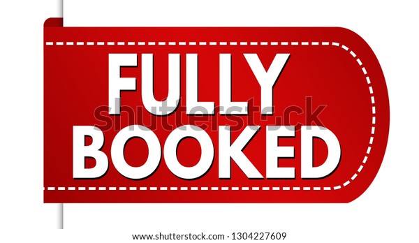 Fully Booked Banner Design On White Stock Vector (Royalty Free ...