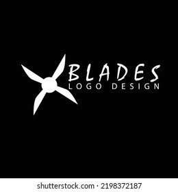 Fully Editable Illustrated Blades Logo Template Stock Vector (Royalty ...