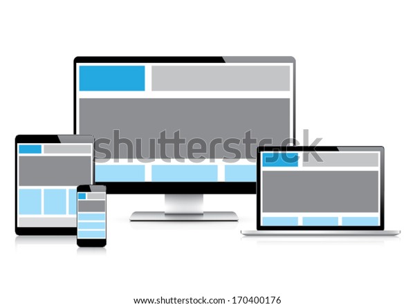 Fully Responsive Web Design Electronic Devices Stock Vector (Royalty ... Fully Responsive Web Design Electronic Devices Stock Vector (Royalty ...