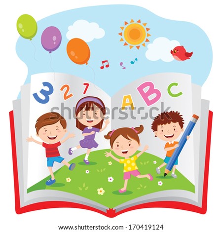 Fun Book Vector Illustration Open Book Stock Vector (Royalty Free ...