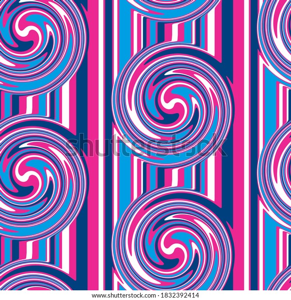 Fun Bright Bold Color Whirlpool Seamless Stock Vector (Royalty Free ...