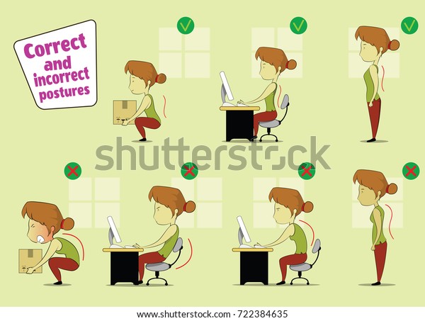 Fun Cartoon Girl Sitting Working Laptop Stock Vector (Royalty Free ...