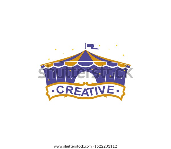 Fun Circus Carnival Logo Design Template Stock Vector (Royalty Free ...