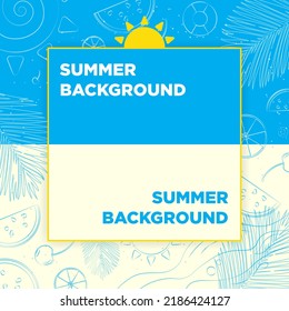 Fun Colorful Summer Background Layout Vector Stock Vector (Royalty Free ...