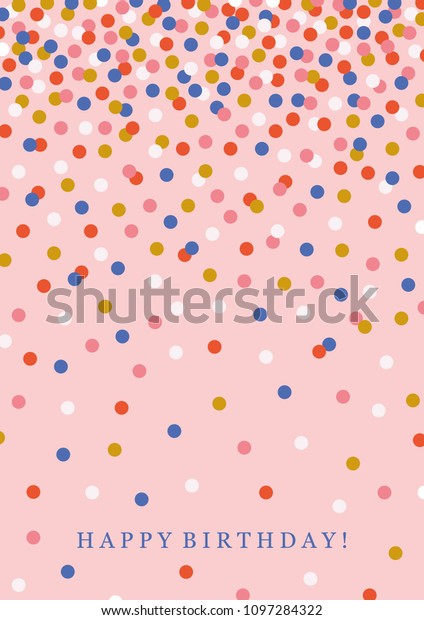Fun Confetti Birthday Card Vector Illustration Stock Vector (Royalty ...