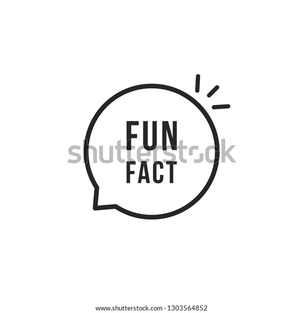 Fun Fact Thin Line Black Bubble Stock Vector (Royalty Free) 1303564852 ...