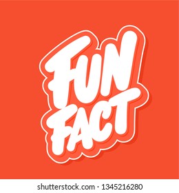 Fun Fact Vector Lettering Stock Vector (Royalty Free) 1345216280 ...