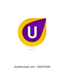 Fun Flat U Letter Logo Sign Stock Vector (Royalty Free) 531975349 ...