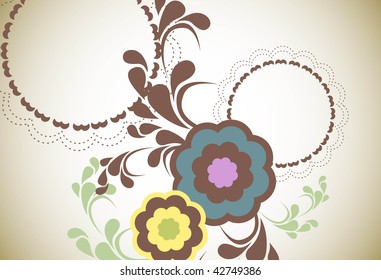 Fun Floral Background Design Stock Vector (Royalty Free) 42749386 ...