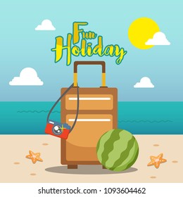 Fun Holiday Illustration Stock Vector (Royalty Free) 1093604462 ...