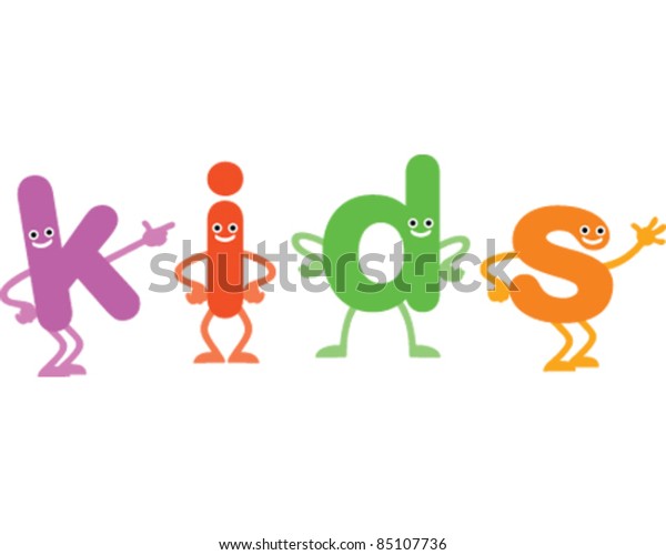 Fun Kids Word Stock Vector (Royalty Free) 85107736 | Shutterstock