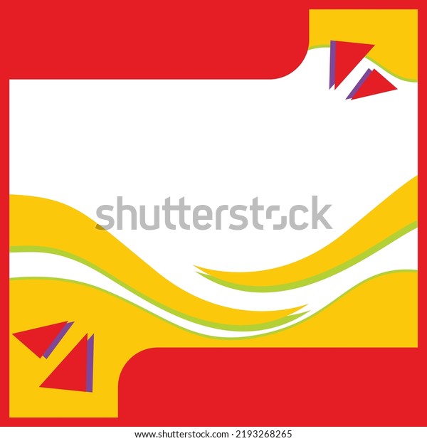Fun Red Yellow Background Template Social Stock Vector (Royalty Free ...
