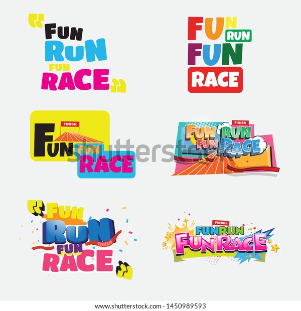 Fun Run Race Logo Colorful Stock Vector (Royalty Free) 1450989593 ...
