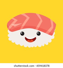 Fun Sashimi Vector Cartoon Character Cute Stock Vector (Royalty Free ...