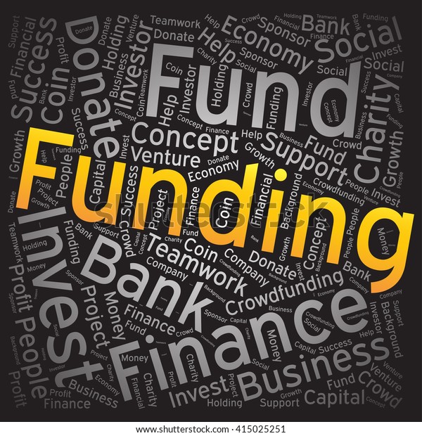 Funding Word Cloud Art Background Stock Vector (Royalty Free) 415025251