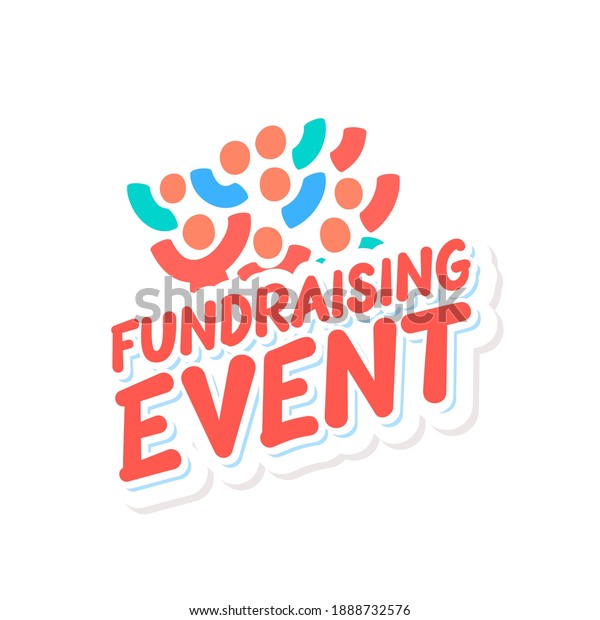 Fundraising Event Vector Lettering Banner Stock Vector (Royalty Free ...