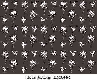 Funeral Background Two Flowers Bouquet Seamless Stock Vector (Royalty ...