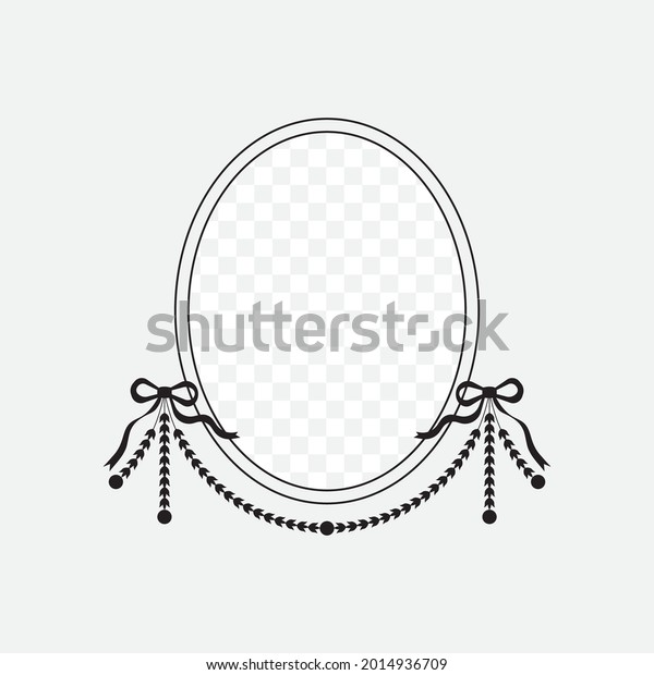 Funeral Picture Frame Oval Obituary Mockup Stock Vector (Royalty Free ...