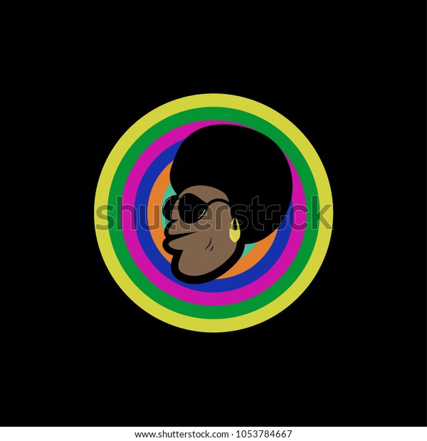 Funk African Man Face Logo Icon Stock Vector (Royalty Free) 1053784667 ...