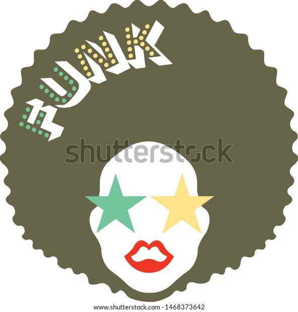 Funk Girl Illustration Suitable Different Type Stock Vector (Royalty ...
