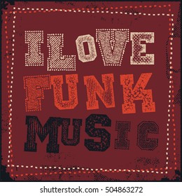 Funk Music Poster Vector Illustration Stock Vector (Royalty Free ...