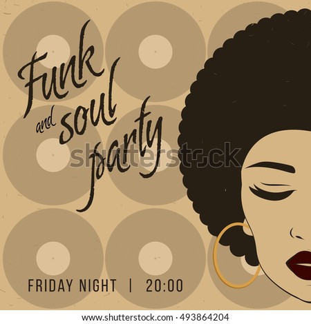 Funk Soul Disco Party Event Flyer Stock Vector (Royalty Free) 493864204 ...