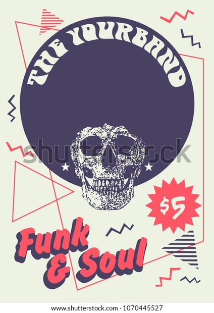 Funk Soul Gig Poster Flyer Template Stock Vector (Royalty Free ...