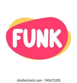 Funk Vector Badge Illustration On White: เวกเตอร์สต็อก (ปลอดค่า ...