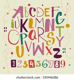 Funky Abc Kids Stock Vector (Royalty Free) 335946386 | Shutterstock