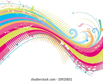 Funky Flow Background Stock Vector (Royalty Free) 33925831 | Shutterstock