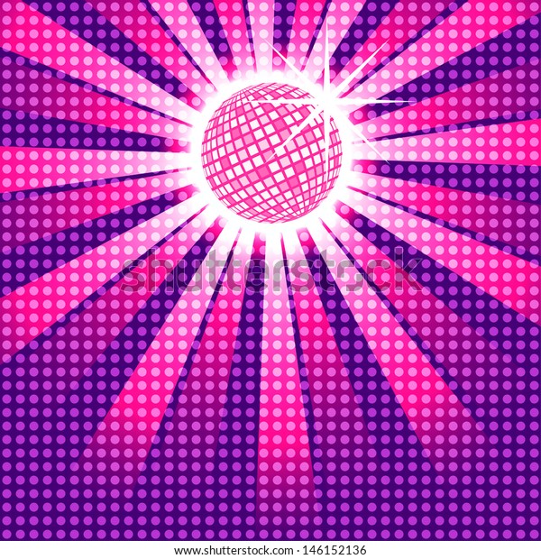 Funky Pink Discoball Dot Overlay Eps10 Stock Vector (Royalty Free ...