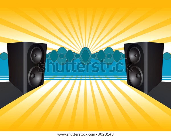 Funky Retro Music Speaker Design Stock Vector (Royalty Free) 3020143 ...
