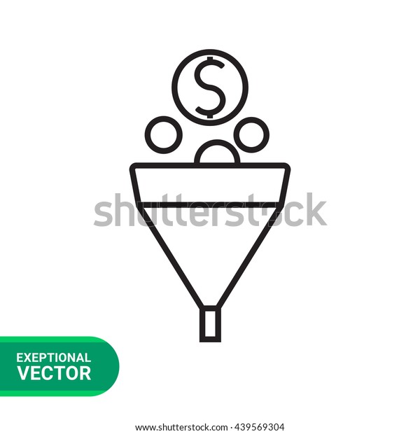 Funnel Coins Stock Vector (Royalty Free) 439569304 | Shutterstock