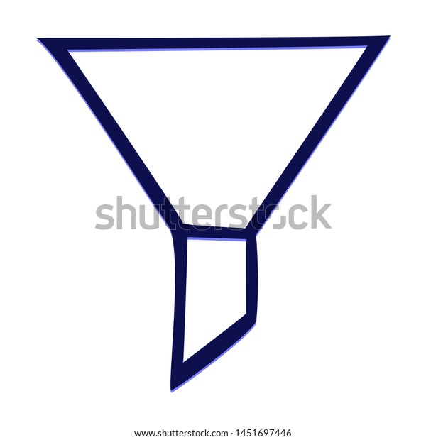 Funnel Hand Drawn Icon Blue Ballpoint Stock Vector (Royalty Free ...